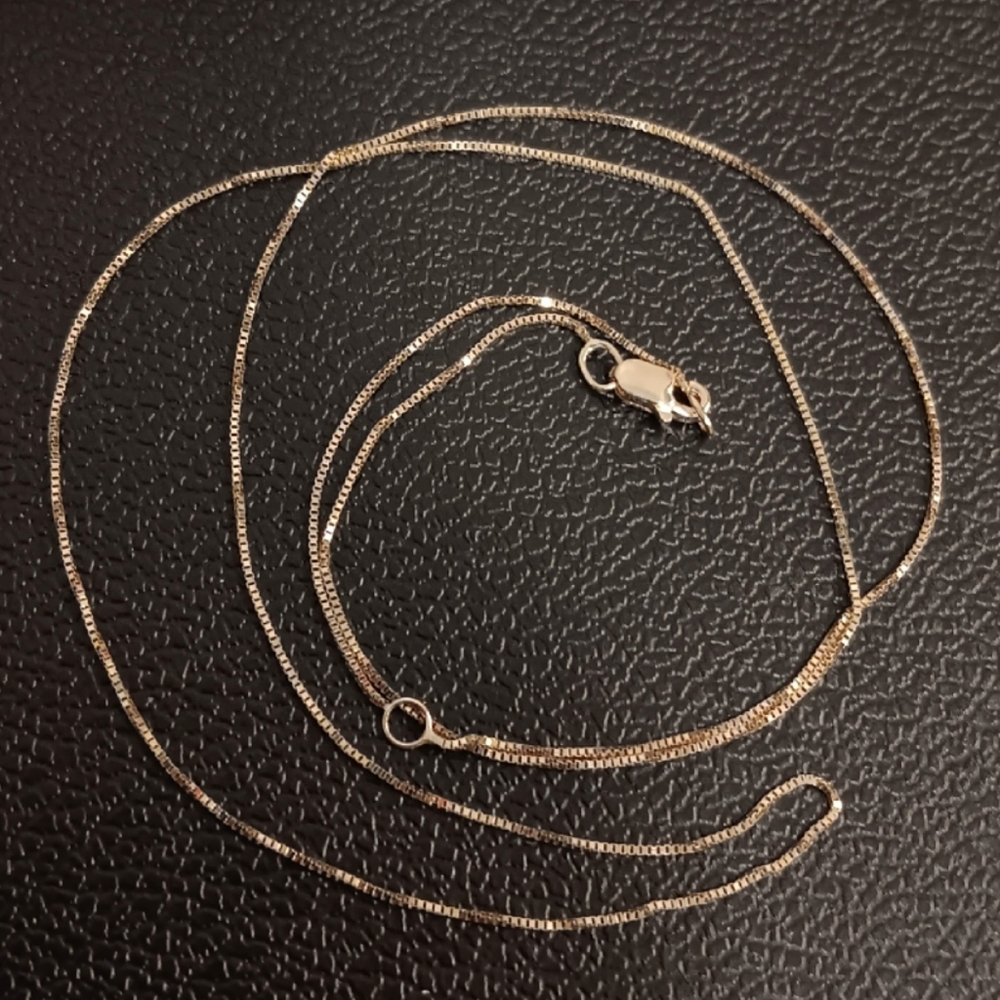 10k Gold Necklace Chain Adjustable Box Style Solid Re… - Gem